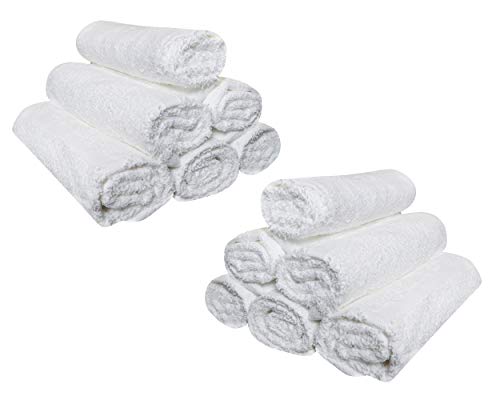 Pacific Linens Hand Towels-24 Pack-White, Super Absorbent Ring Spun, 100% Cotton,(Size 16”x27”), Commercial Grade, Multipurpose, Gym-Spa-Salon Towel, 3 lbs. per Dozen Quality (White)