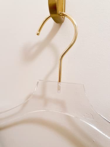 10 Pack Acrylic Clothes Hangers with Gold Hook