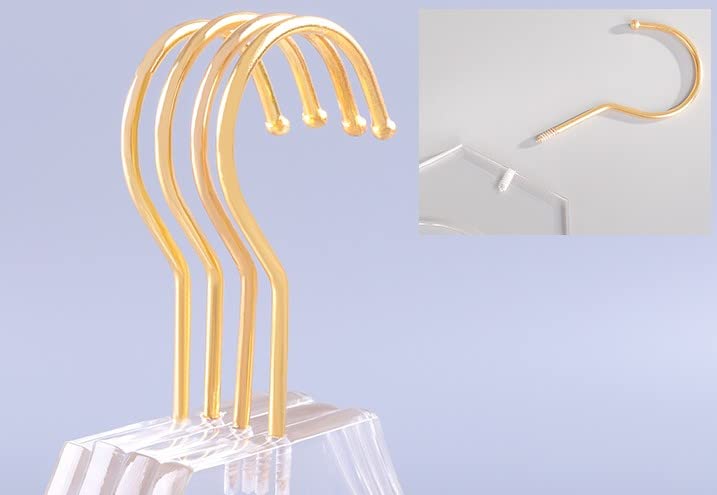 10 Pack Acrylic Clothes Hangers with Gold Hook