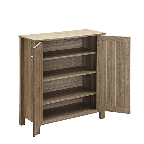 4-Shelf Shoe Cabinet Dark Taupe