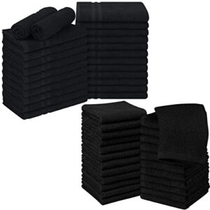 utopia towels pk24 salon towels & 24pk washcloths black