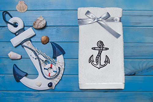 Classic Turkish Towels - Luxury Ocean Themed Fingertip Towels, 100% Turkish Cotton, Soft and Absorbent Bathroom Towels, Beach and Nautical Decor, 6-Piece Set - 12 x 20 Inches (Dolphins)