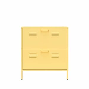 Novogratz Cache 2 Door Shoe Storage, Yellow