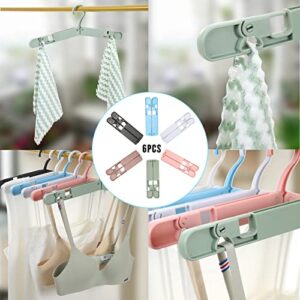 Foldable Clothes Hangers Portable Travel Folding Hangers Drying Rack Lightweight for Home and Trip (Pink)