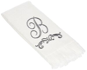 avanti linens - fingertip towel, soft & absorbent cotton towel (monogram collection, initial b)