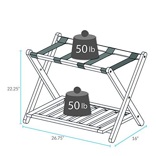 Casual Home Luggage Rack, Espresso (New)