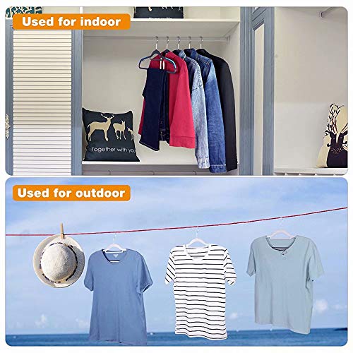 ATOLY Hangers £¬Plastic Hangers 20 Pack Dry Wet Clothes Hangers with Non-Slip Pads with Heavy Duty 360 Swivel Hanger Hook 0.2" Thickness - Space Saving Gray,Green