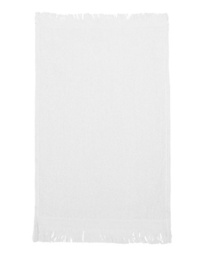 Q-Tees - Fringed Reversible Fingertip Towel, Cotton, Size: 11in W x 18in L (10 Pack)