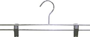 The Great American Hanger Company Extra Metal Bottom 4 Adjustable Cushion Clips, 22 Inch Long Chrome Perfect for Large Items or Textiles (Set of 50) Clothes Hanger, Polished