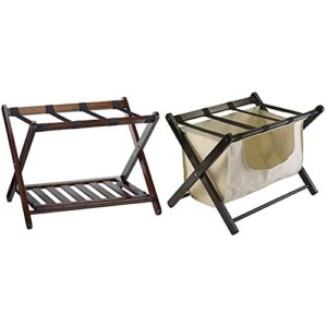 winsome remy shelf luggage rack, cappuccino & dora, espresso