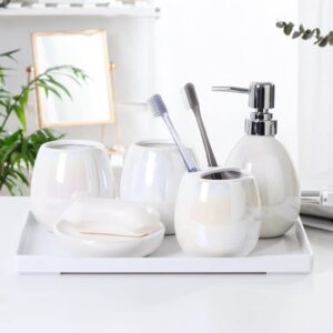 Bathroom Accessory Set Bathroom Accessories Set Bathroom Accessories Set Ceramic Bath Ensemble Collection Features Liquid Soap Dispenser Toothbrush Holder Bath Accessory Set Bath Accessories Set Home