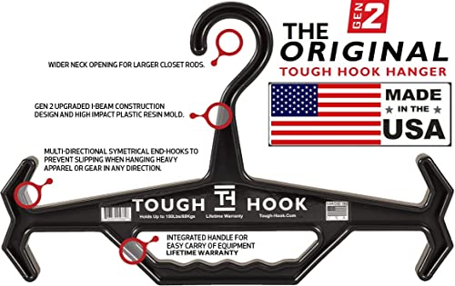 Tough Hook Original Hanger Pack Set of 2 | 1 Tan and 1 Midnight |USA Made | Multi Pack