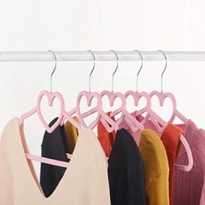 VOSAREA 10PCS Plastic Cloth Hangers Heart Hanger for Suit Shirt Coat Everyday Use