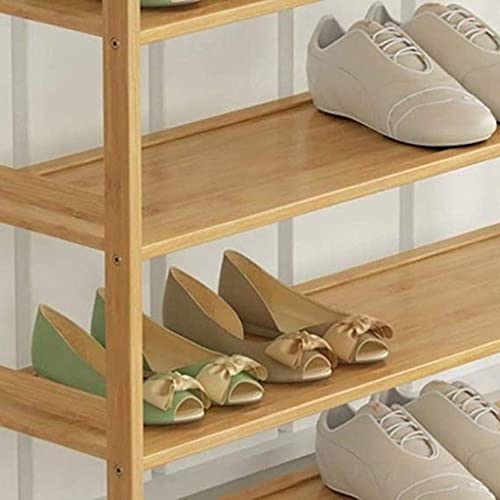 DINGZZ Shoe Shelf, Simple Multi-Layer Door Solid Wood Shoe Cabinet Bedroom Shoe Storage Shoe Rack