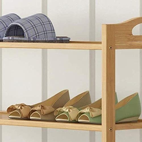 DINGZZ Shoe Shelf, Simple Multi-Layer Door Solid Wood Shoe Cabinet Bedroom Shoe Storage Shoe Rack