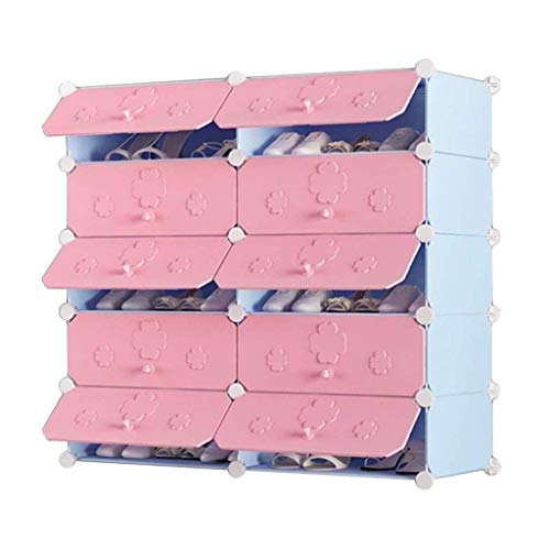 DINGZZ Household Indoor Plastic Storage Rack, 5-Layer Practical Shoe Rack Storage for Easy Assembly