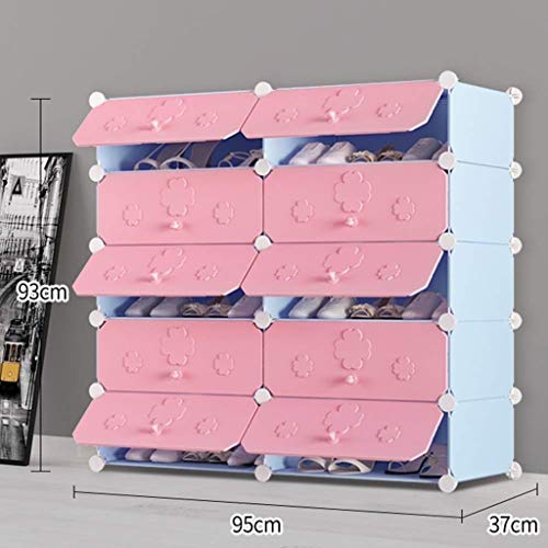 DINGZZ Household Indoor Plastic Storage Rack, 5-Layer Practical Shoe Rack Storage for Easy Assembly