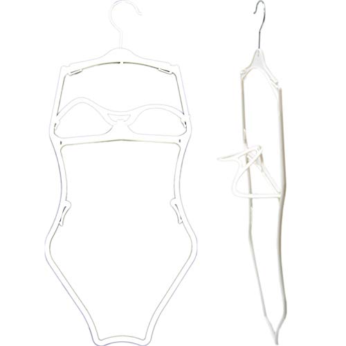 Economy 3 Dimensional Plastic Frame Swimsuit, Bikini, Lingerie Hanger - Pack of 25 (White)