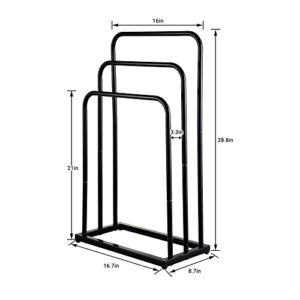 MallKing Freestanding Towel Rack, 3-Tier Metal Towel Holder for Bathroom, Storage Rack for Towels and Bath Towels(Black)