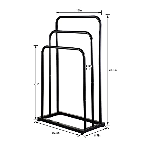 MallKing Freestanding Towel Rack, 3-Tier Metal Towel Holder for Bathroom, Storage Rack for Towels and Bath Towels(Black)