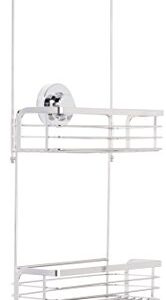 Vidan Home Solutions Over the Door Shower Caddy - Rustproof Stainless Steel - 3 Tiers - Soap dish - Includes 1 Superior Suction Cup