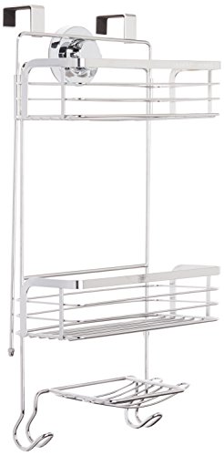 Vidan Home Solutions Over the Door Shower Caddy - Rustproof Stainless Steel - 3 Tiers - Soap dish - Includes 1 Superior Suction Cup