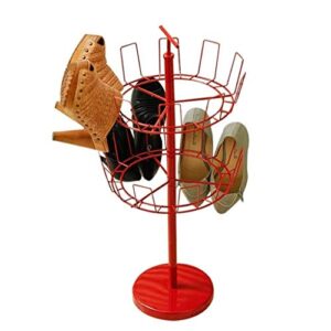 dingzz 2-tier adjustable revolving shoe rack， revolving hanging shoe storage rack