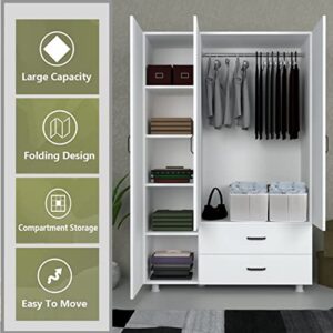 Bian Royal Wardrobe Clothes Organizer for Drawers With 7 Grids Pvc, Foldable Drawer Closet Organizers and Storage, Washable Folded Clothes, Clothing Storage Pants, Jeans (White-15.7inch) (A001)