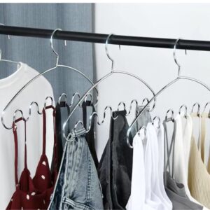 Redredya 3 Tank Tops Hangers, Stainless Steel Bra Holder Hanger Space Saving Closet Organizer and Storage Rack for Bras, Tank Tops, Camisoles