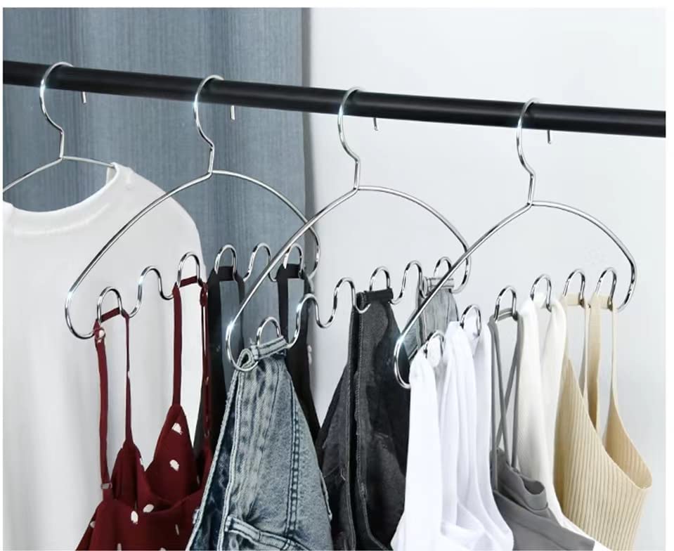 Redredya 3 Tank Tops Hangers, Stainless Steel Bra Holder Hanger Space Saving Closet Organizer and Storage Rack for Bras, Tank Tops, Camisoles