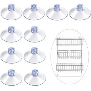 10PCS Bathroom Shower Caddy Connectors Replacement Suction Cups for Home Kitchen Bathroom Houseware Heavy Strength Large Suction Cups Without Hooks