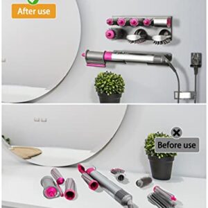 Storage Holder for Dyson Airwrap Wall Mount Stand for Dyson Air Wrap Curling Iron Accessories Organizer for Dyson Wrap Bracket Rack Bathroom Bedroom