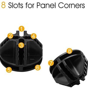 RilexAwhile Wire Cube Connectors 10 PCS Plastic Connector Wire Cube Connectors for Modular Closet Storage Organizer and Wire Grid Cube Storage Shelving.Black