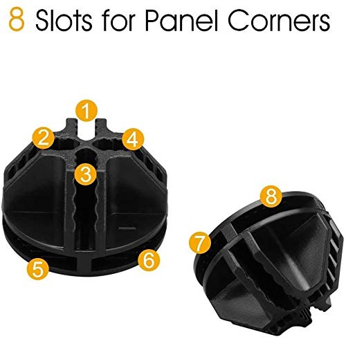 RilexAwhile Wire Cube Connectors 10 PCS Plastic Connector Wire Cube Connectors for Modular Closet Storage Organizer and Wire Grid Cube Storage Shelving.Black