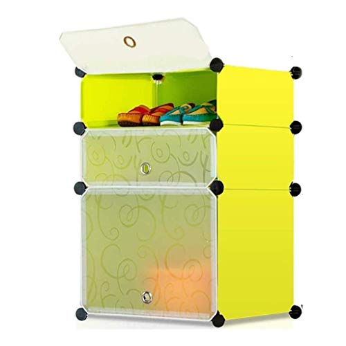 DINGZZ Plastic Shoe Rack, Simple Plastic Shoe Cabinet Assembly Dormitory Small Cabinet