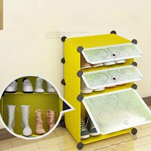 DINGZZ Plastic Shoe Rack, Simple Plastic Shoe Cabinet Assembly Dormitory Small Cabinet