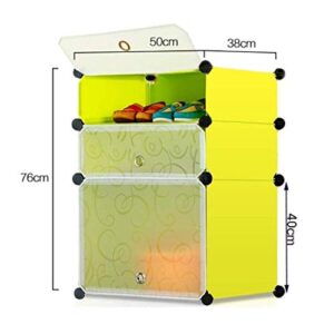 DINGZZ Plastic Shoe Rack, Simple Plastic Shoe Cabinet Assembly Dormitory Small Cabinet