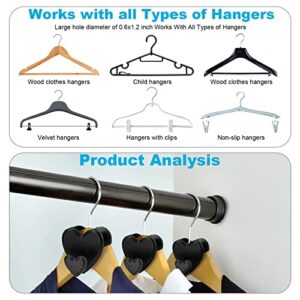 12Pcs Clothes Hanger Connector Hooks,Love Hooks Cascading Hangers Space Saving Organizer for Heavy Duty Clothes Closet