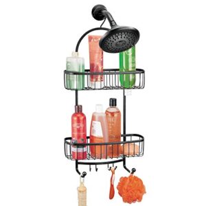 idesign york shower caddy-over door, black