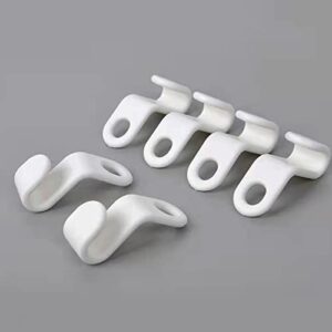 JCKD 20pack White Hanger Hook, Plastic Hanger Connector, Hanger, Closet Organizer, Hanger Storage Space Wardrobe, Hanger Storage Space Hangers Connect to Organize Clothes.