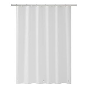 Clorox Treated Premium White Shower Curtain Liner 70"x72" with Weighted Magnetic Hem and 12 Hooks, Lightweight Waterproof PEVA for Bathroom Tubs and Stalls, Machine Washable