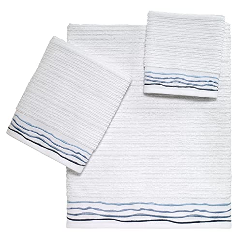 Avanti Linens Ripple Collection, Washcloth, Blue