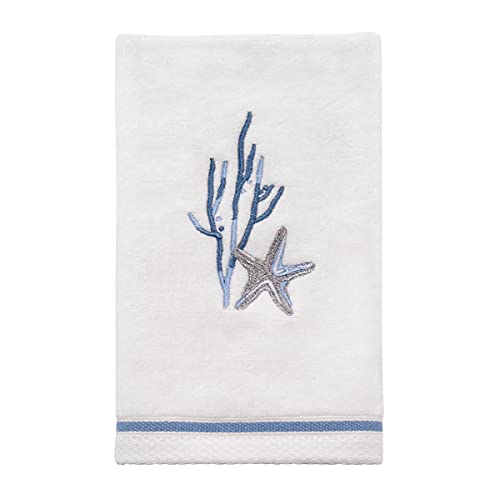 Avanti Linens - Fingertip Towel, Soft & Absorbent Cotton Towel (Abstract Coastal Collection)