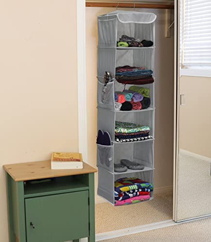 Simple Houseware Hanging Closet Organizers Storage, 6 Shelves + 3 Shelves