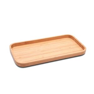 bamboo vanity tray, bathroom counter tray, bamboo tray for bathroom and home decor, 11.8l x 6.1w x 0.9h inches