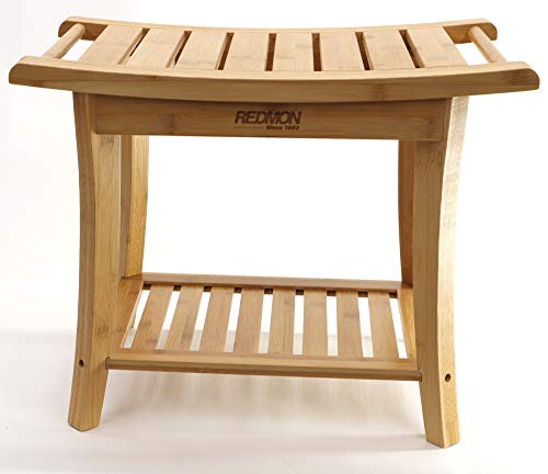 Bamboo Shower Bench w/Side Handles