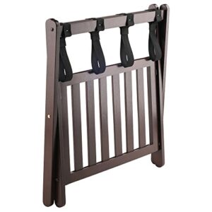 Winsome Solid Wood Remy Luggage Rack with Shelf in Cappuccino