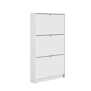 tvilum bright 3 drawer shoe cabinet, white