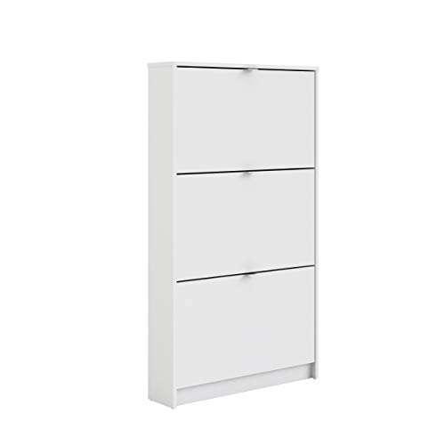 Tvilum Bright 3 Drawer Shoe Cabinet, White