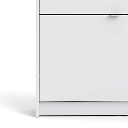 Tvilum Bright 3 Drawer Shoe Cabinet, White